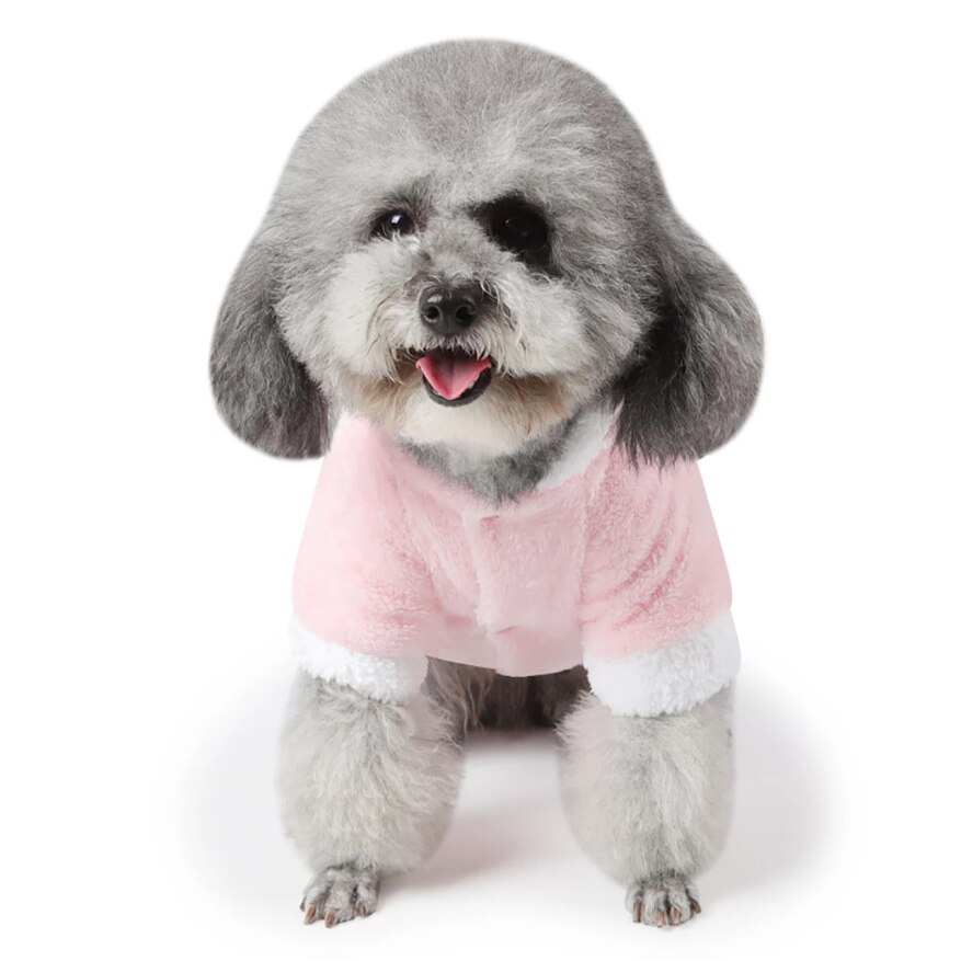 Haina pentru catei pufoasa, Zola®, model iepure roz marimea M, 36x24 cm ...