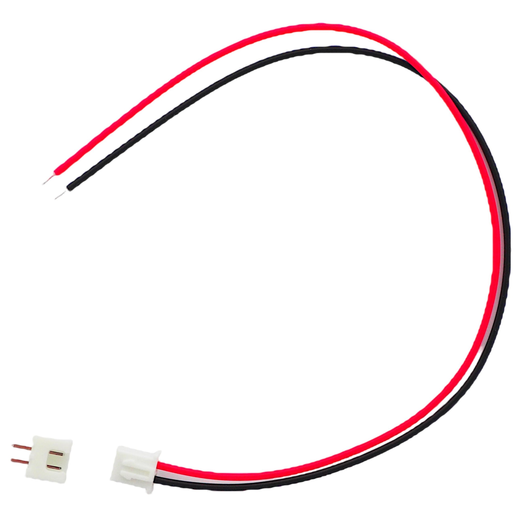 Conector JST, 2 pini, Priza de montare XH2.54 XH, 30 cm, Rosu/Negru ...