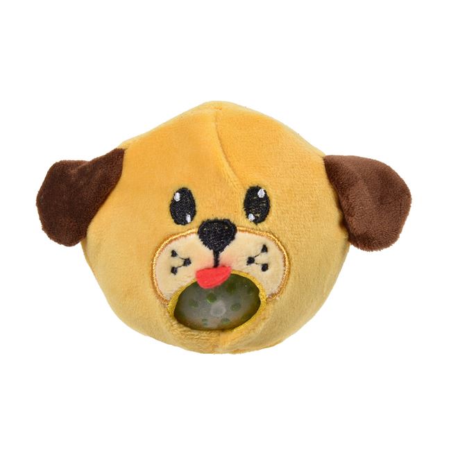 Jucarie squishy Bubble Puff, animal de plus, catel maro 11 cm - eMAG.ro