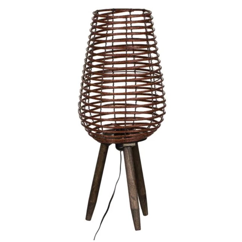 Lampa de Podea Spirala din Lemn Maro, 24x59 cm - eMAG.ro