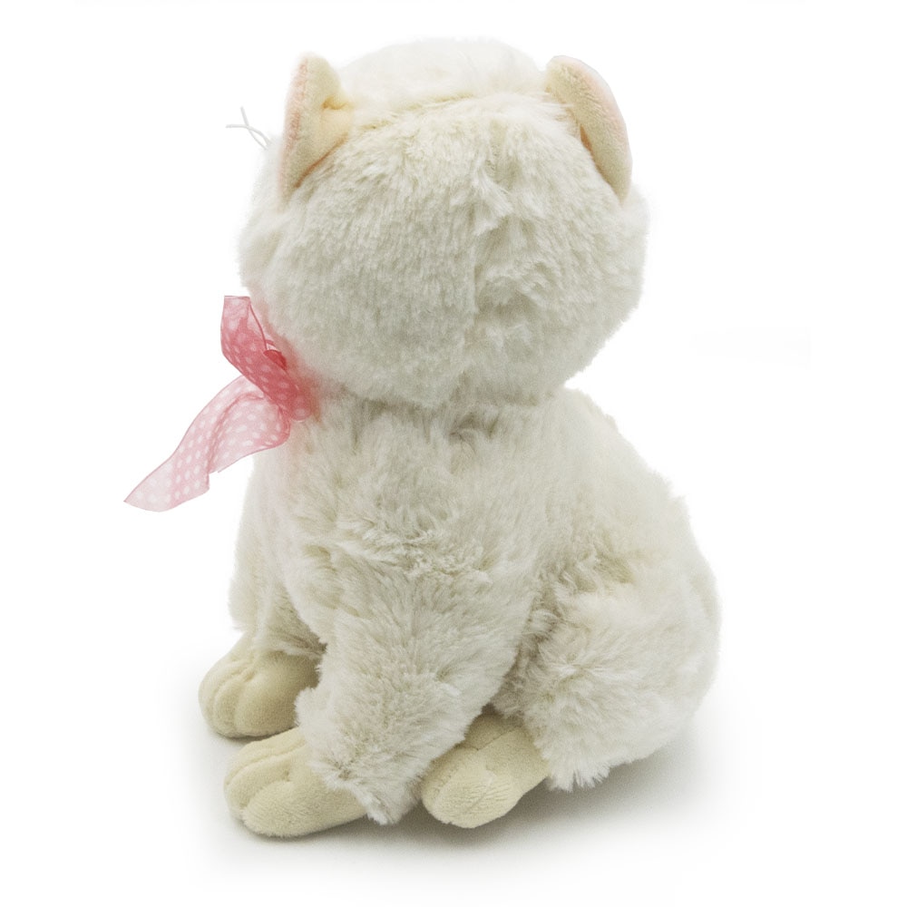 Plüss cica, fehér - 20 cm - eMAG.hu