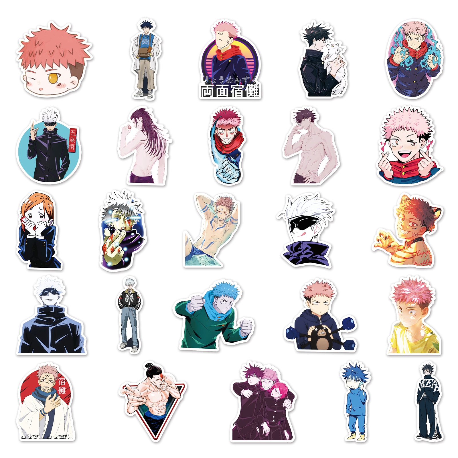 Set 50 stickere Jujutsu, PVC, Multicolor - eMAG.ro