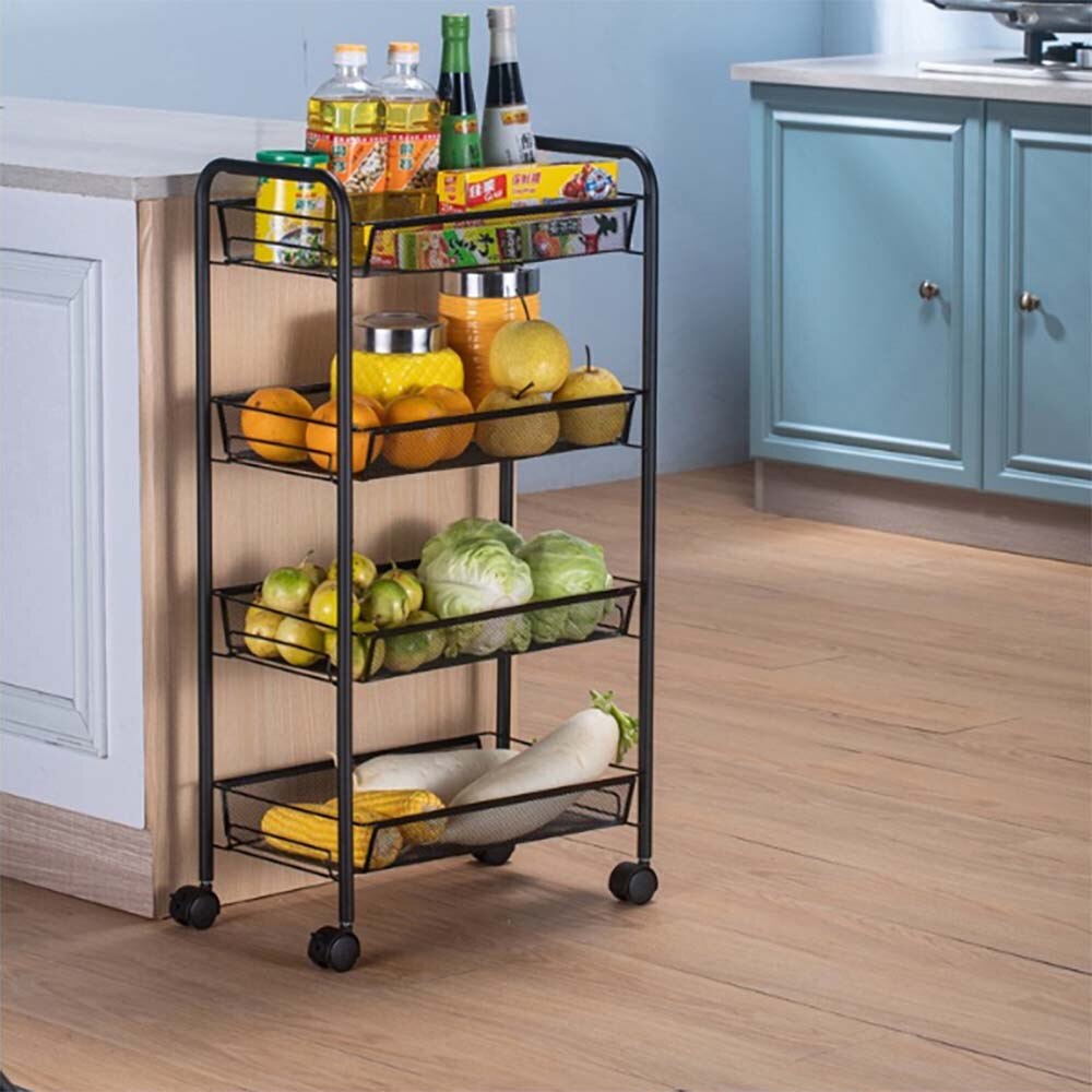 Organizator universal cu 4 rafturi - cosuri metalice, 85 x 44 x 27 cm ...