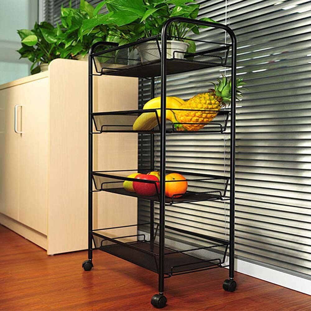 Organizator universal cu 4 rafturi - cosuri metalice, 85 x 44 x 27 cm ...