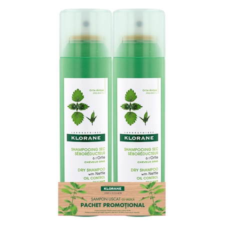 Комплект сух шампоан Klorane с екстракт от коприва, 150 мл - eMAG.bg