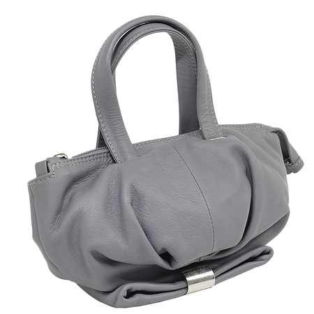 Poseta de dama din piele naturala gri, RENATO ANGI - eMAG.ro