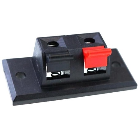 Conector boxe, 2 pini, 38 x 19 x 12 mm, Negru/Rosu - eMAG.ro