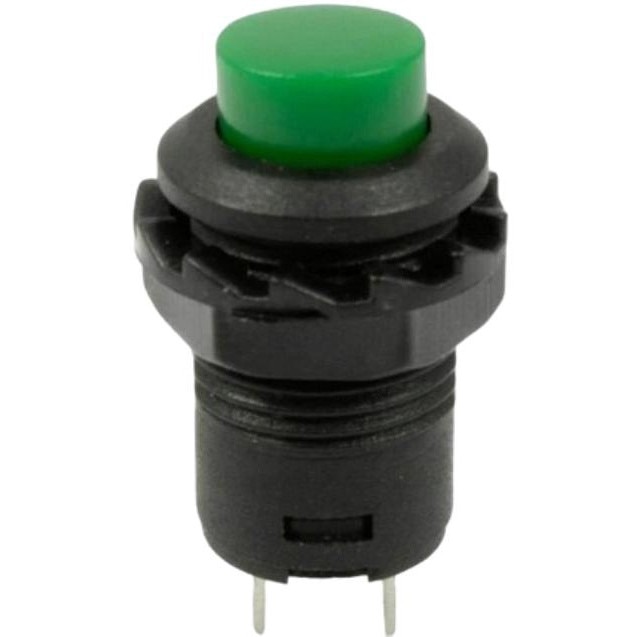 Buton intrerupator cu apasare, 12mm, Verde/Negru - eMAG.ro