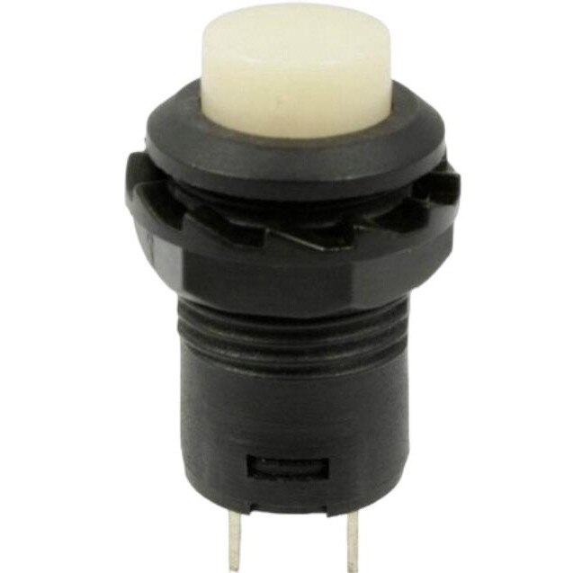 Buton intrerupator cu apasare, 12mm, Alb/Negru - eMAG.ro