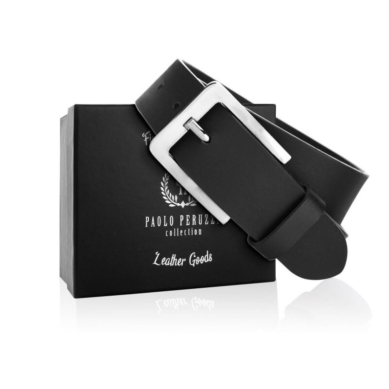 Paolo Peruzzi öv, Természetes bőr, 90cm, Fekete - eMAG.hu