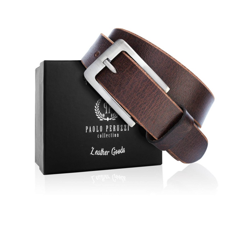 Paolo Peruzzi öv, Természetes bőr, 120cm, Barna - eMAG.hu