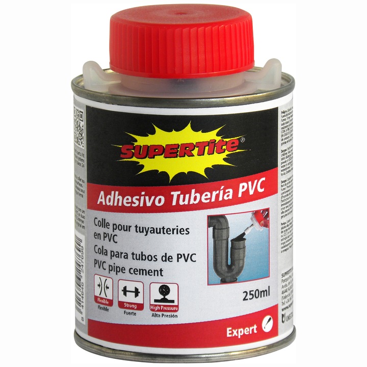 Adeziv pentru tevi PVC Supertite, 250ml - eMAG.ro