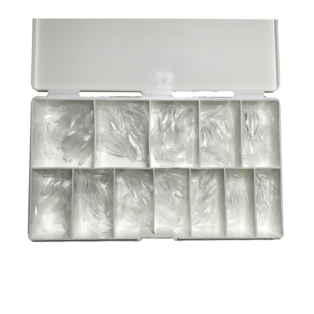 Tips din soft gel pentru unghii, jellí, Almond, S, transparente, 600buc ...