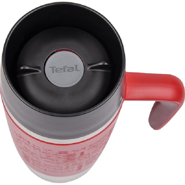 Cana termos K3074114, Tefal, 0.36 l, Otel inoxidabil, Rosu - eMAG.ro