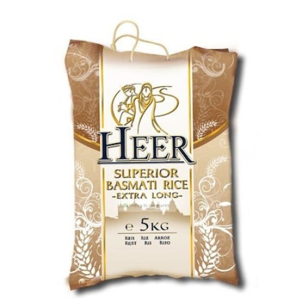 Heer Basmati Rizs Superior - Extra hosszú - (Long Bob Basmati Rizs) 5kg ...