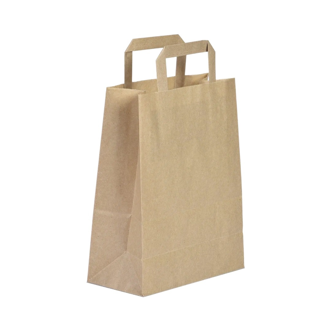 Punga natur cu maner plat, 28X17X29 cm, 250buc/set - eMAG.ro