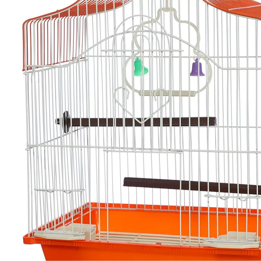 Colivie Patrata 39 x 30 x 23 cm, pentru pasari exotice, Tava Rosu - eMAG.ro