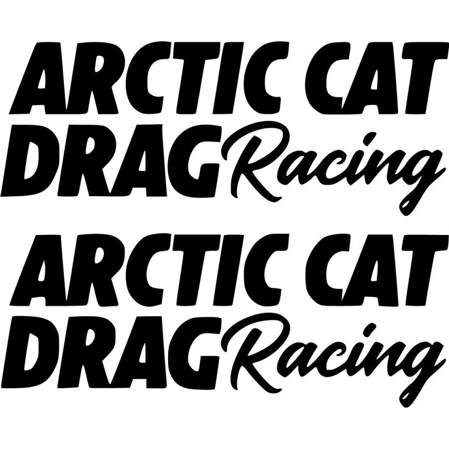 Sticker x2, Artic Cat Drag Racing, Negru, 25cm - eMAG.ro