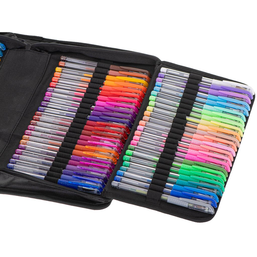 Set 120 pixuri colorate cu gel iMK®, include 120 de rezerve si o carte ...