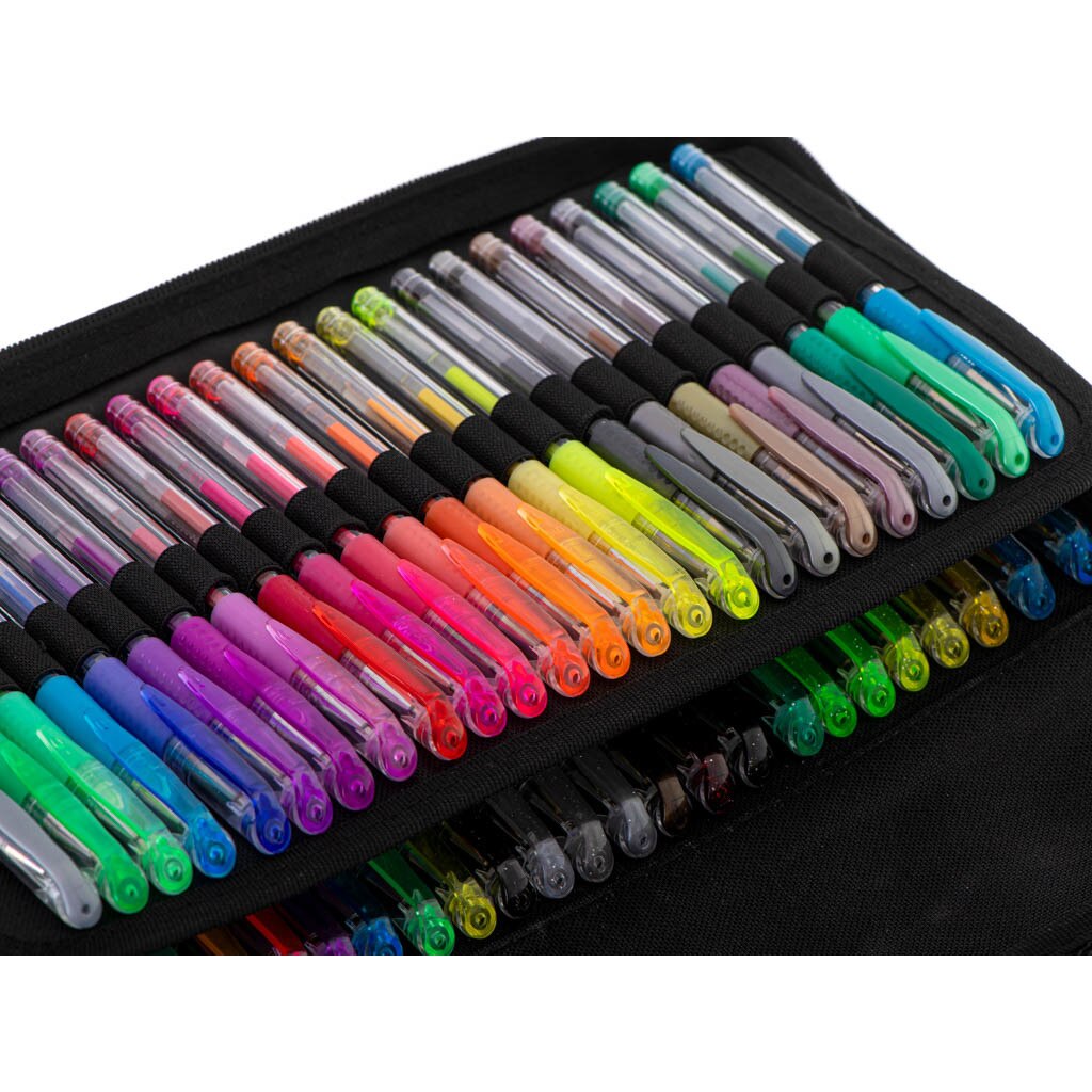 Set 120 pixuri colorate cu gel iMK®, include 120 de rezerve si o carte ...