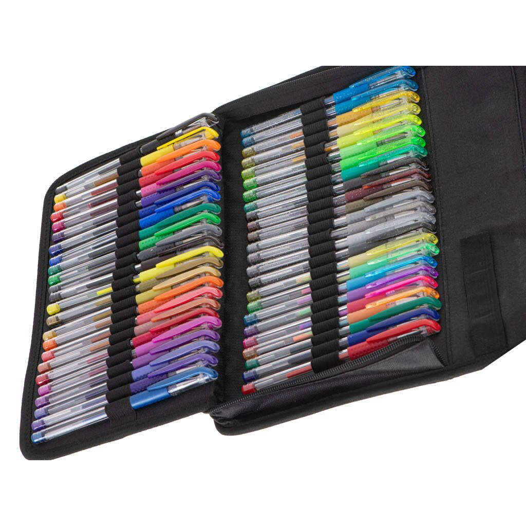 Set 120 pixuri colorate cu gel iMK®, include 120 de rezerve si o carte ...
