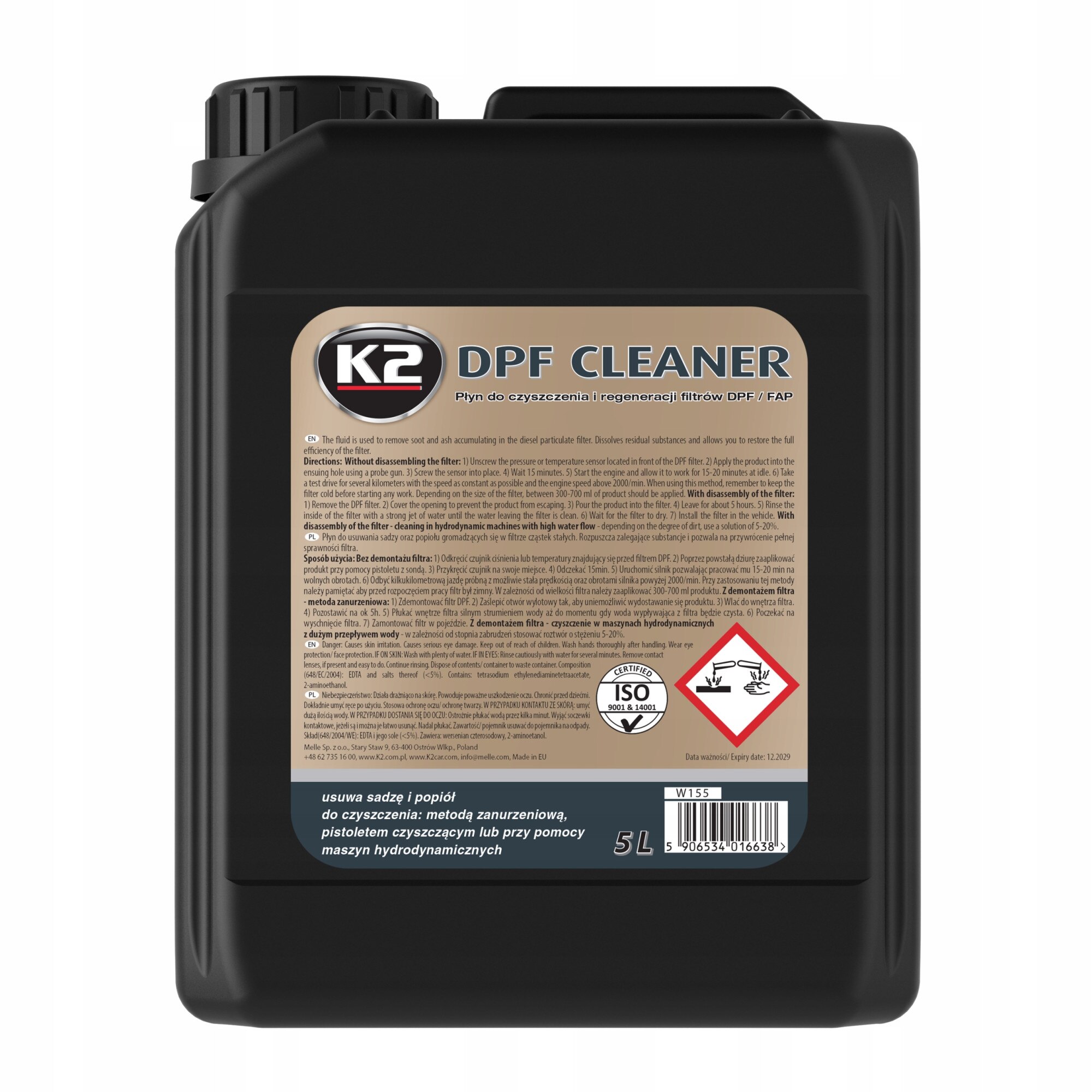 Solutie curatare filtru de particule, K2 DPF CLEANER, 5 l - eMAG.ro