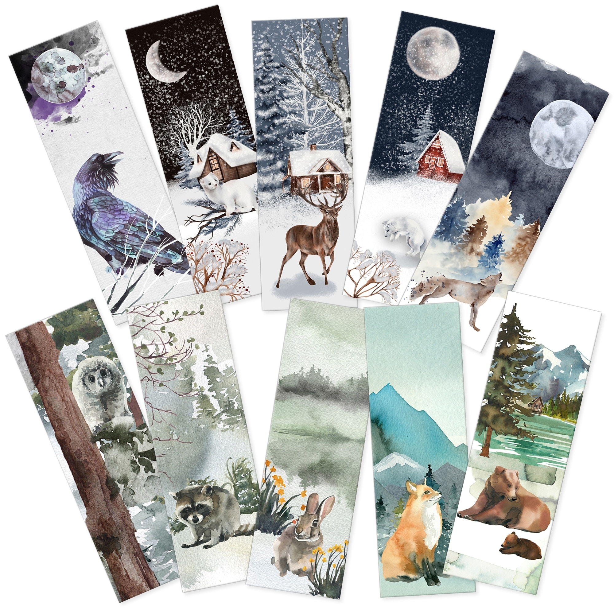 Set 10 bucati semne de carte animale - eMAG.ro