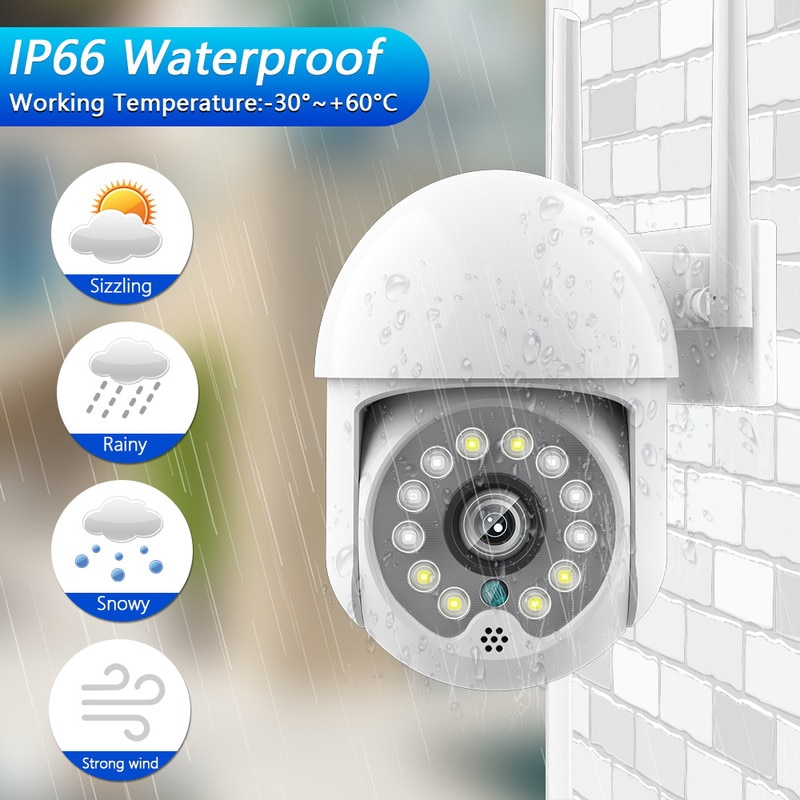 Camera de supraveghere inteligenta, EVKVO, Full HD, Vedere nocturna ...