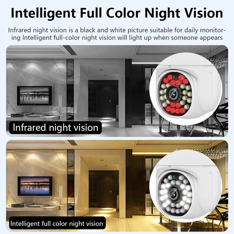 Camera de supraveghere tip bec, EVKVO, Full HD, Vedere nocturna ...