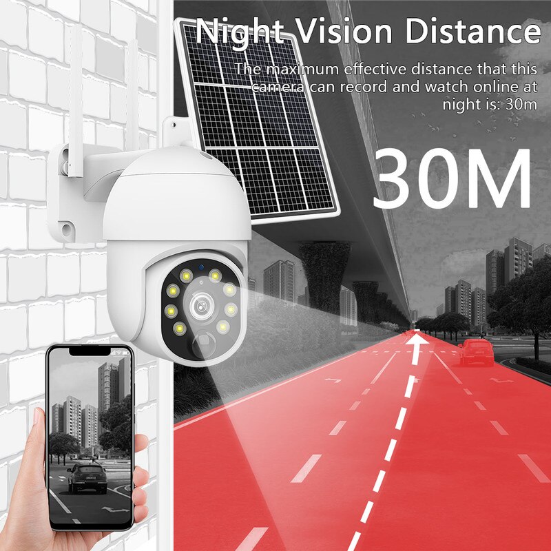 Camera de supraveghere, EVKVO, Cu SIM, 4G, 3MP, Cu panou solar ...