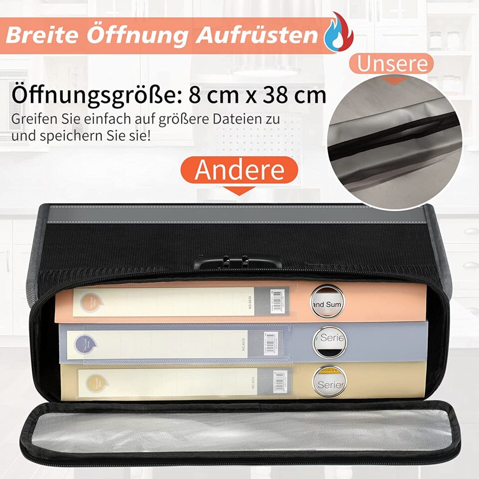 Geanta pentru documente HyFanStr, negru, 29 x 8 x 38 cm - eMAG.ro