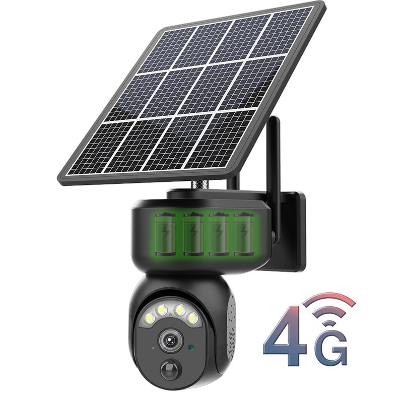 Camera de supraveghere, EVKVO, Panou solar, SIM, Vedere nocturna ...