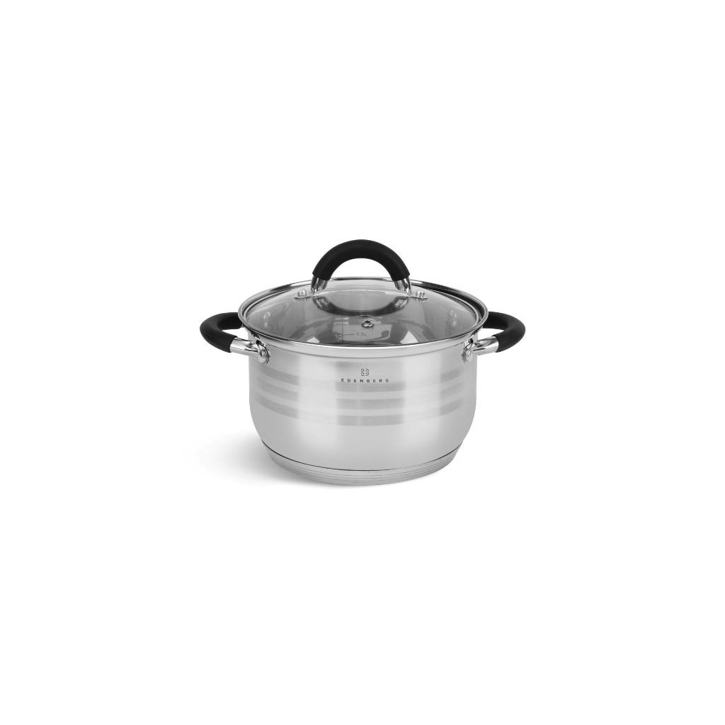 Set de vase de gatit din otel inoxidabil 18/10 10 buc, EB-2413 - eMAG.ro