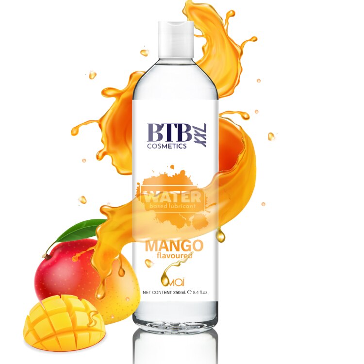 Lubrifiant BTB WATER, pe baza de apa, cu aroma de Mango, 250 ml - eMAG.ro