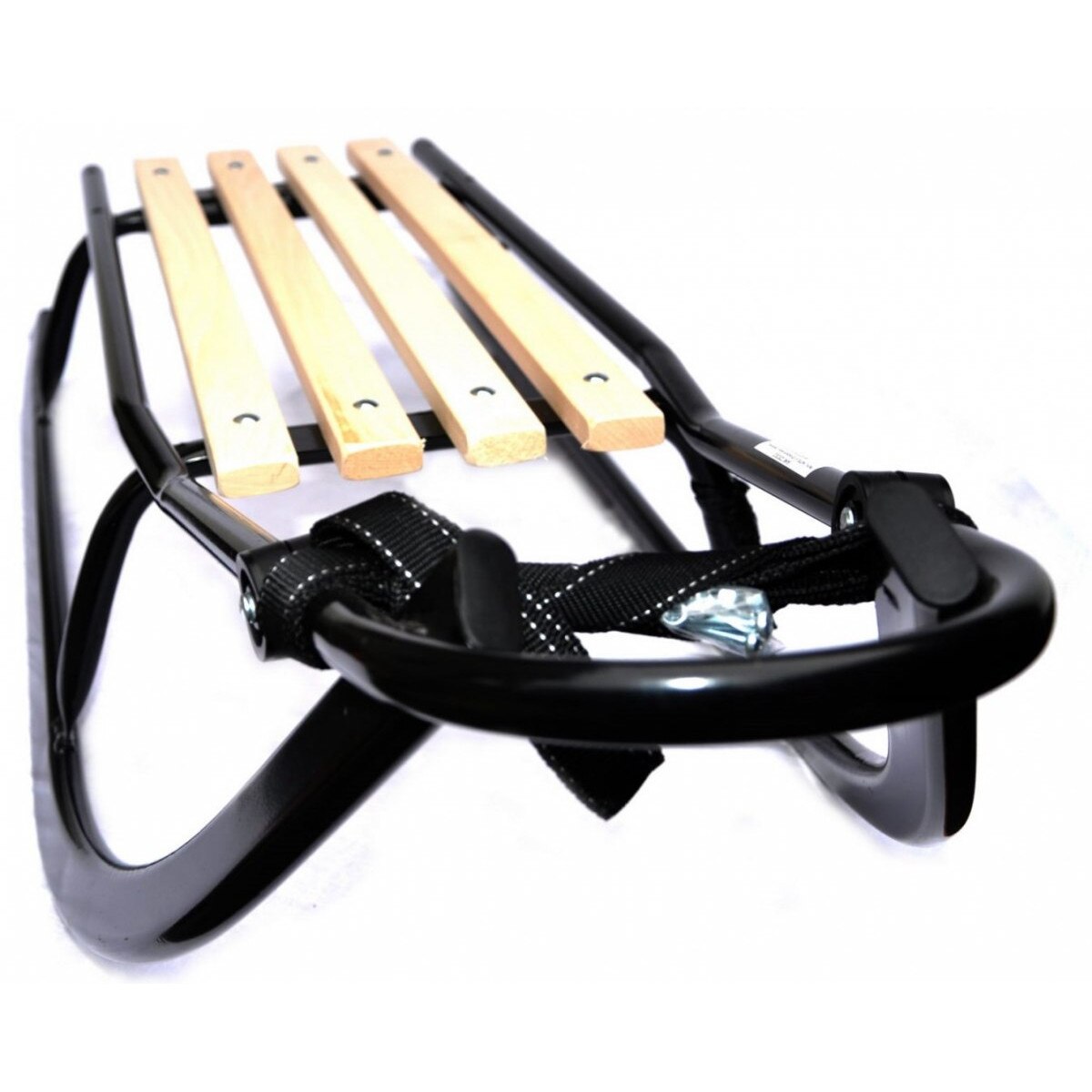 Sanie cu spatar, Matpol, Lemn/Metal, 108cm, Negru - eMAG.ro