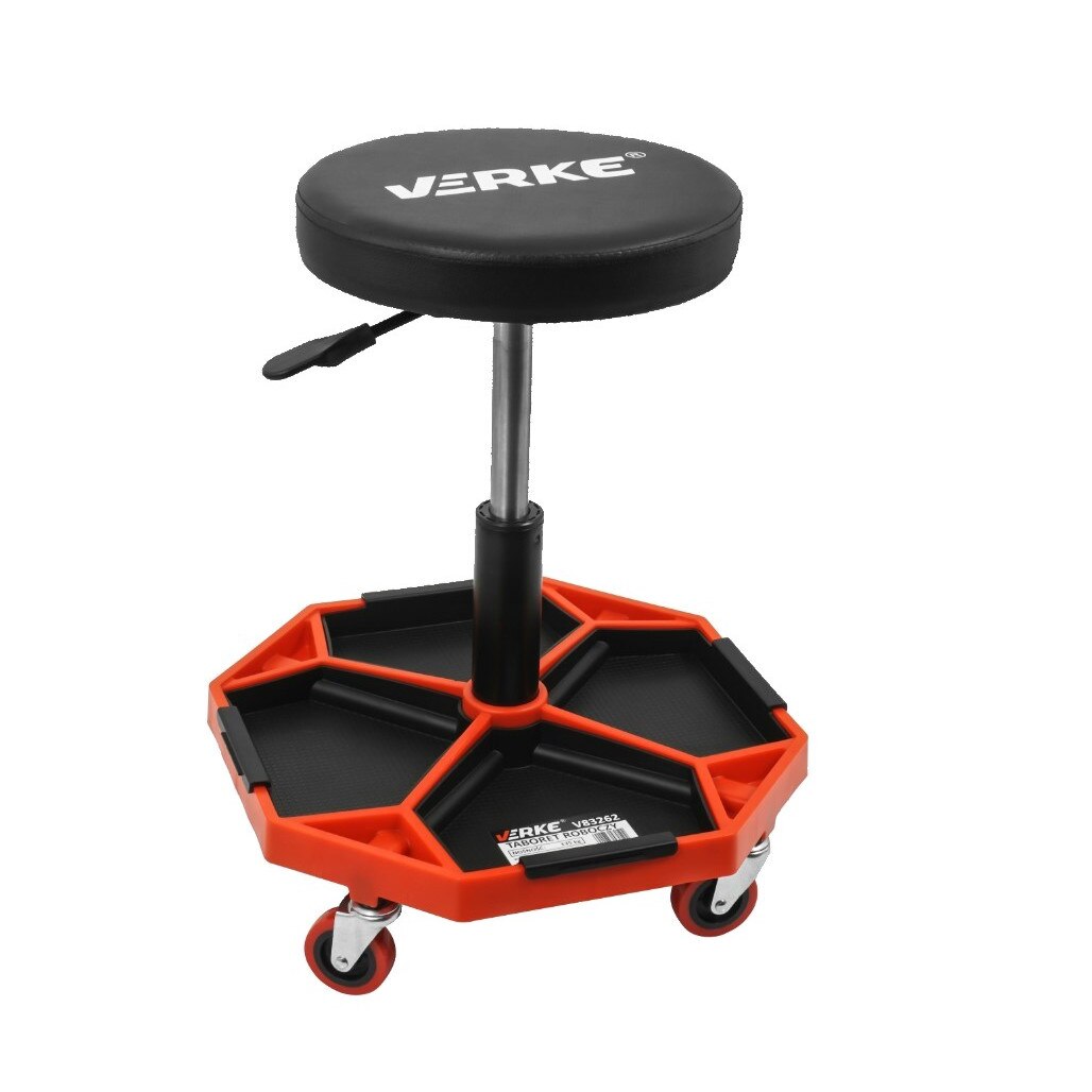 Taburet, scaun pentru atelier cu sertar, 30x55cm 135kg, Verke - eMAG.ro