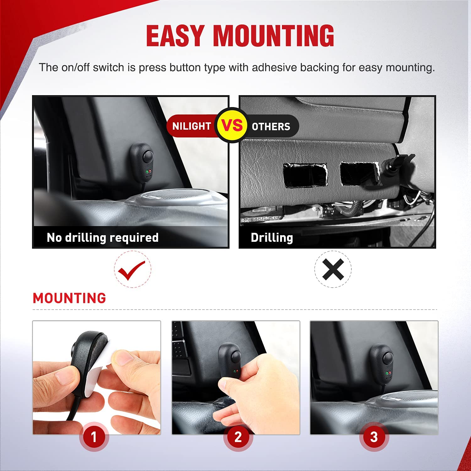 Cablaj instalatie electrica proiectoare auto si led bar cu buton on off ...