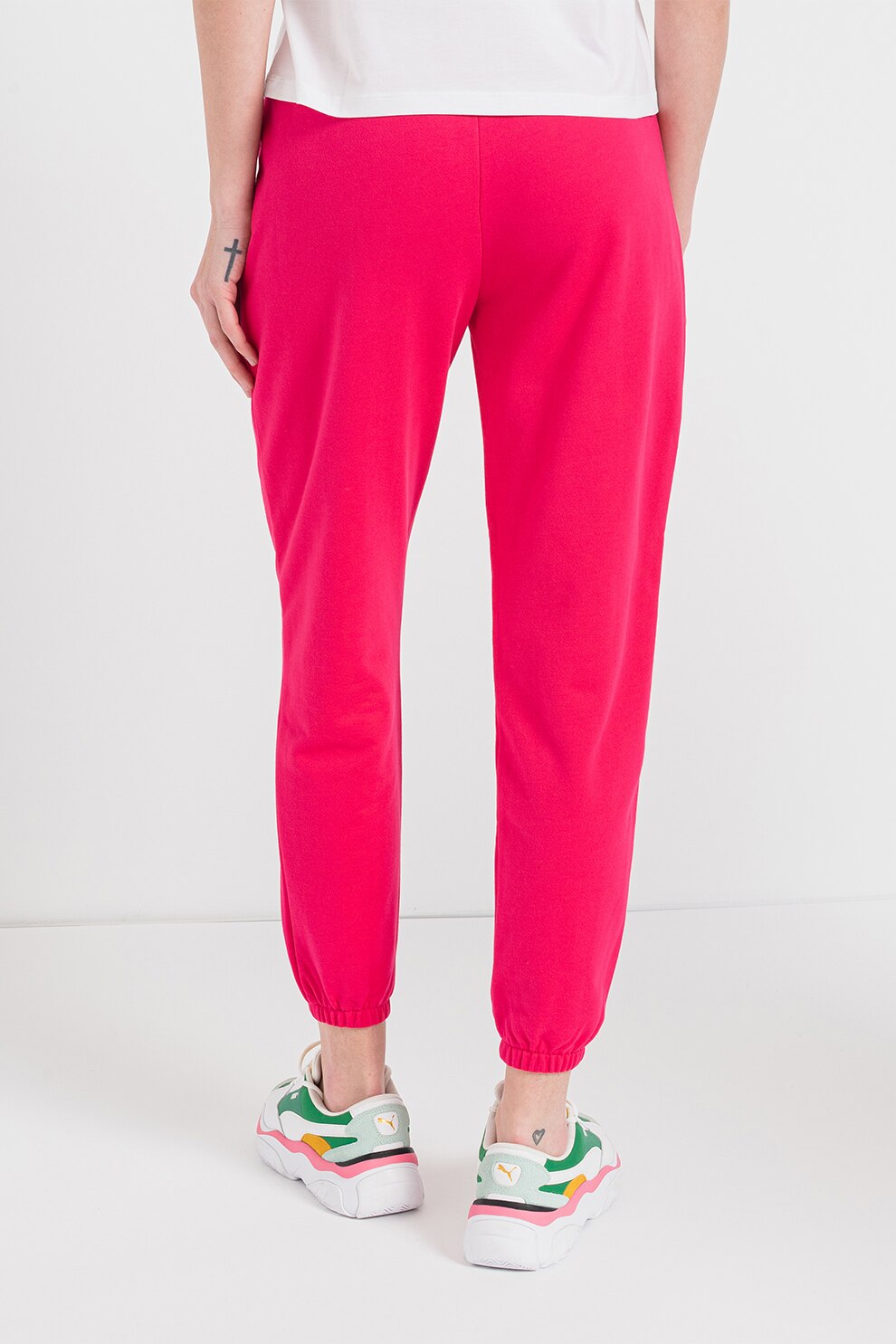 GAP, Спортен панталон с бродирано лого, Неоново розово, XL-REG - eMAG.bg