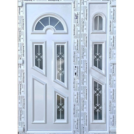 Usa dubla exterior Pvc, DIAGONAL FLOWER WHITE, Alb, 130x190 - eMAG.ro