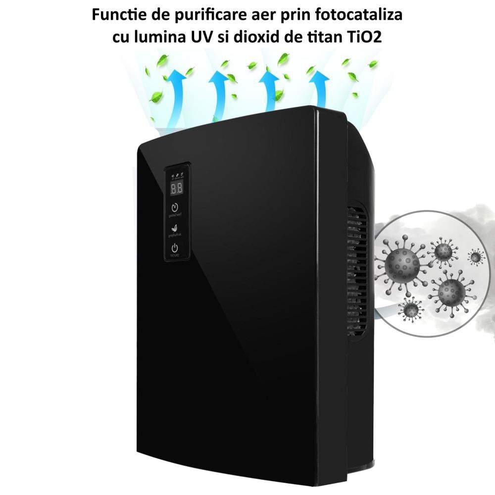 Dezumidificator si Purificator de Aer 2-in-1, Afisaj Temperatura ...