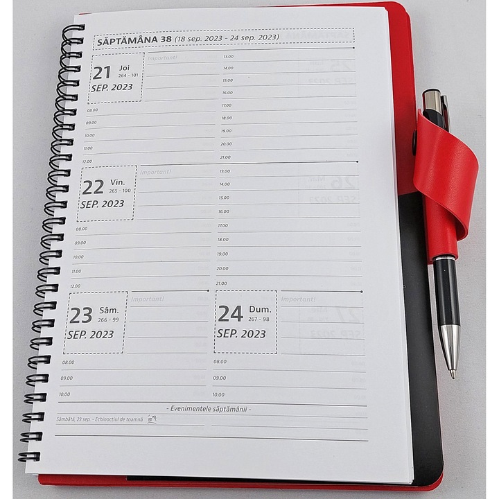 Agenda datata 2023, format B5, 17 x 24 cm, 184 pagini, cu coperta ...