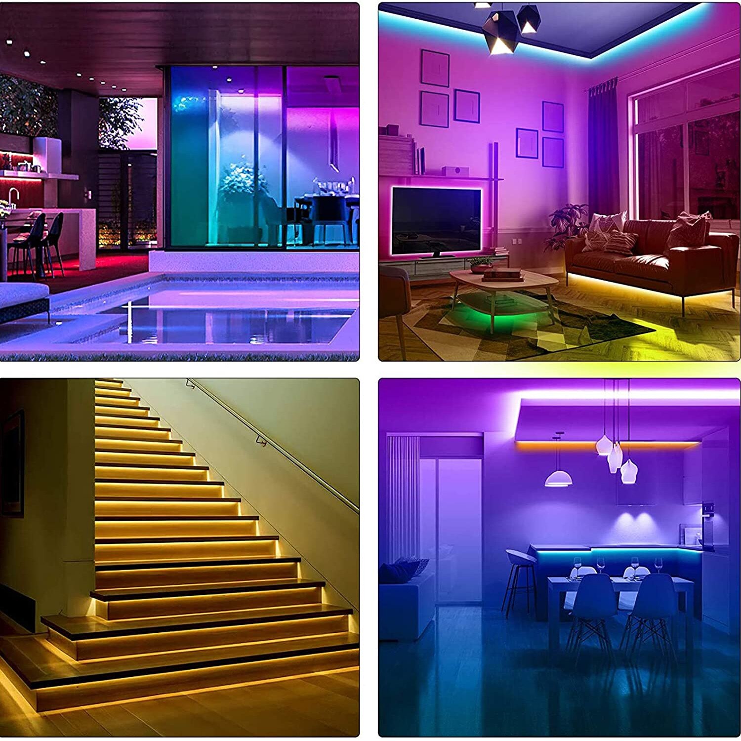 Kit Banda LED RGB, Eliandeco ®, Cu Control Prin Telecomanda, Conectare ...