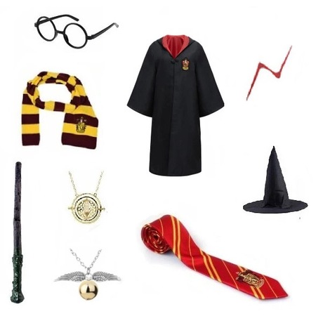 Costum carnaval copii Harry Potter Slytherin, cu cravata, pandantiv ...