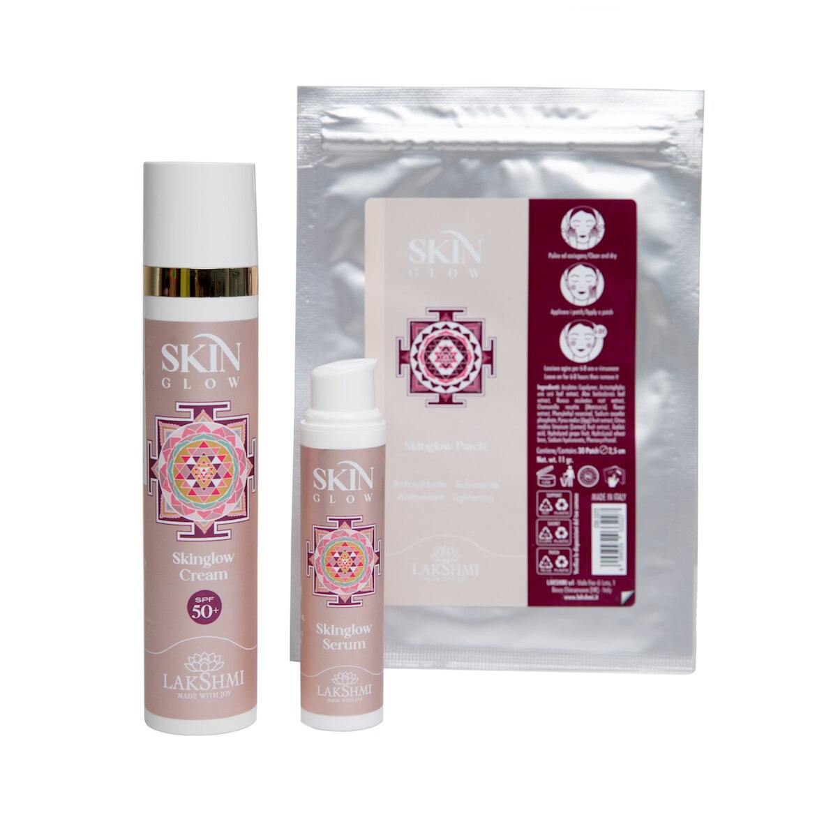 Set 2 produse antiage linia iluminatoare pentru pielea pigmentata crema skinglow 50ml cu spf50 ...