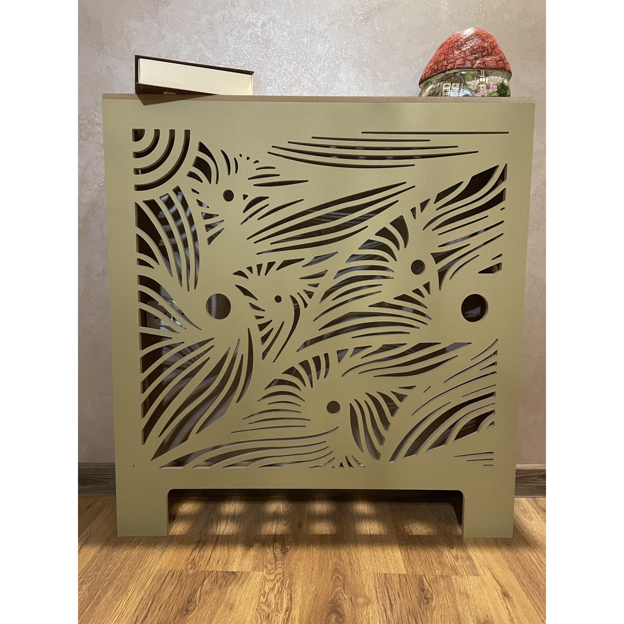 Masca de calorifer model frunze mdf auriu - eMAG.ro