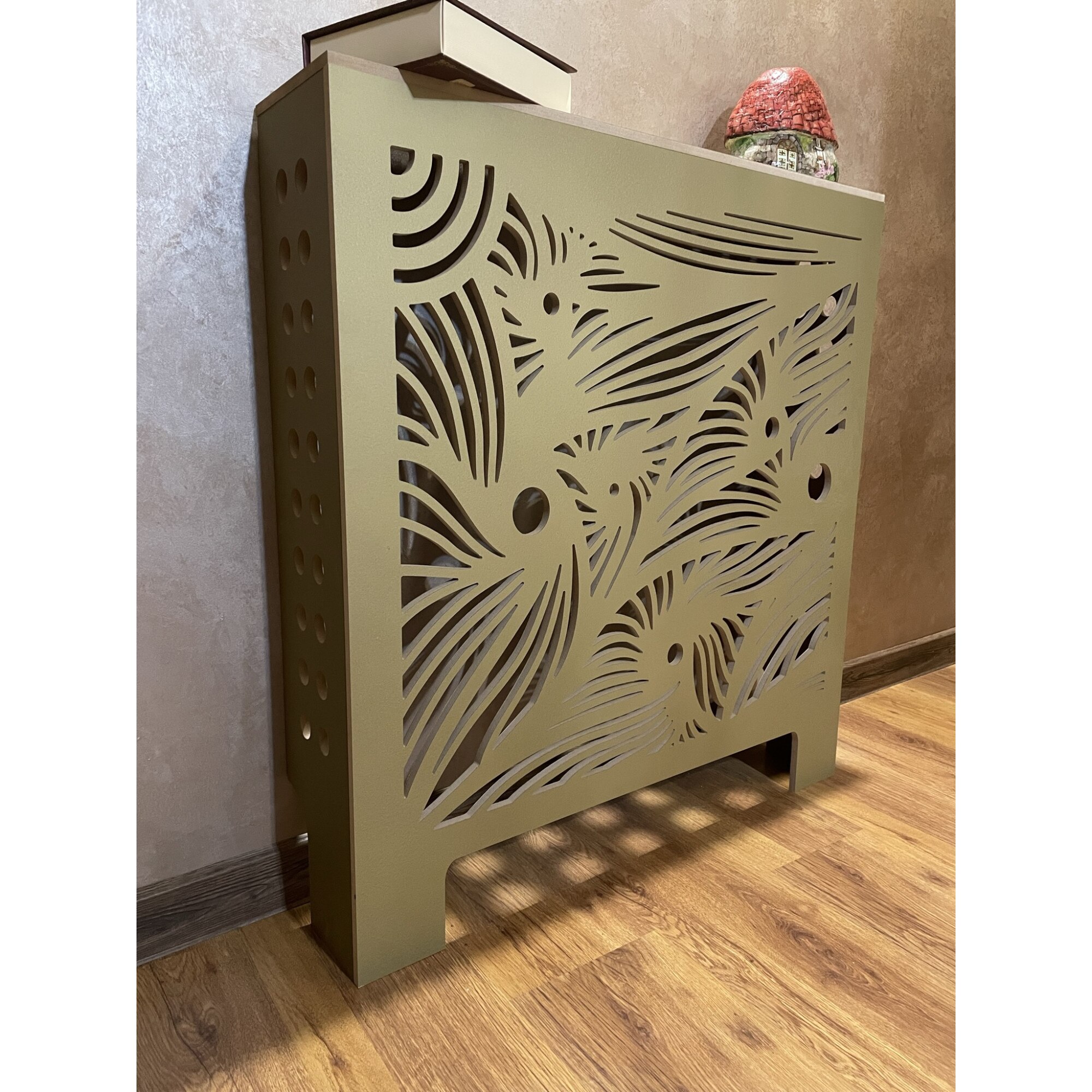 Masca de calorifer model frunze mdf auriu - eMAG.ro