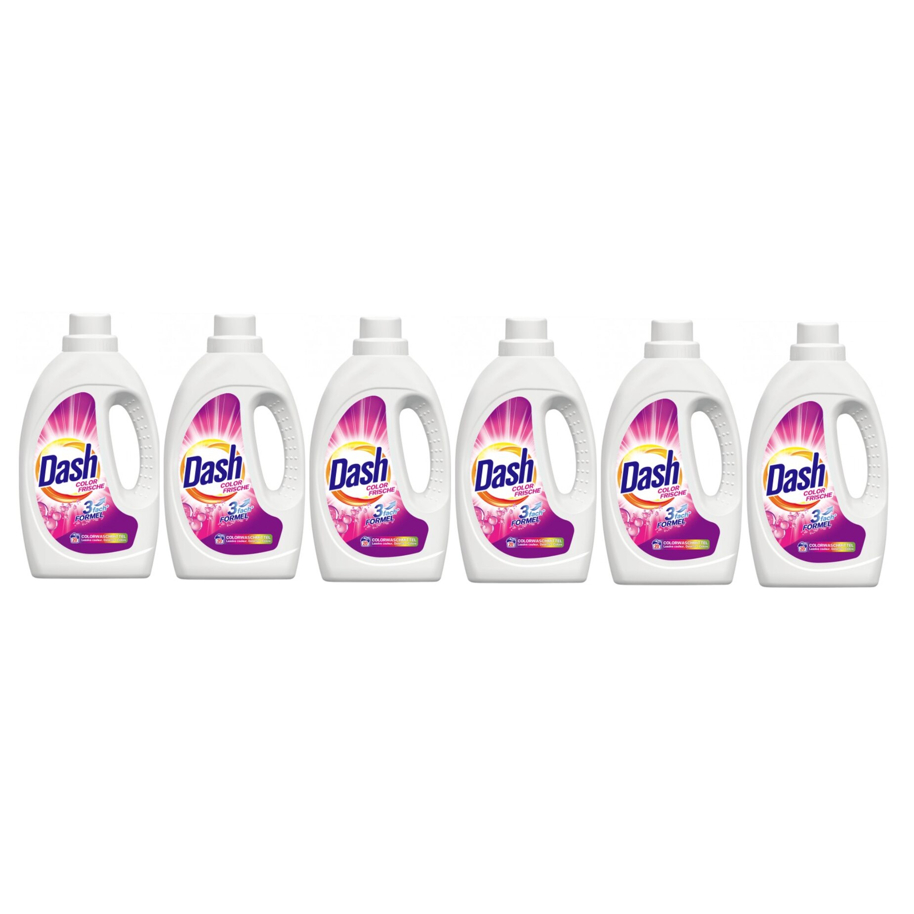 Set 6 x Detergent rufe automat Dash Color Frische, 1.1 L, 120 spalari ...