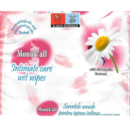 Servetele umede, Monuk', all, pentru igiena intima, 80 buc/pachet - eMAG.ro
