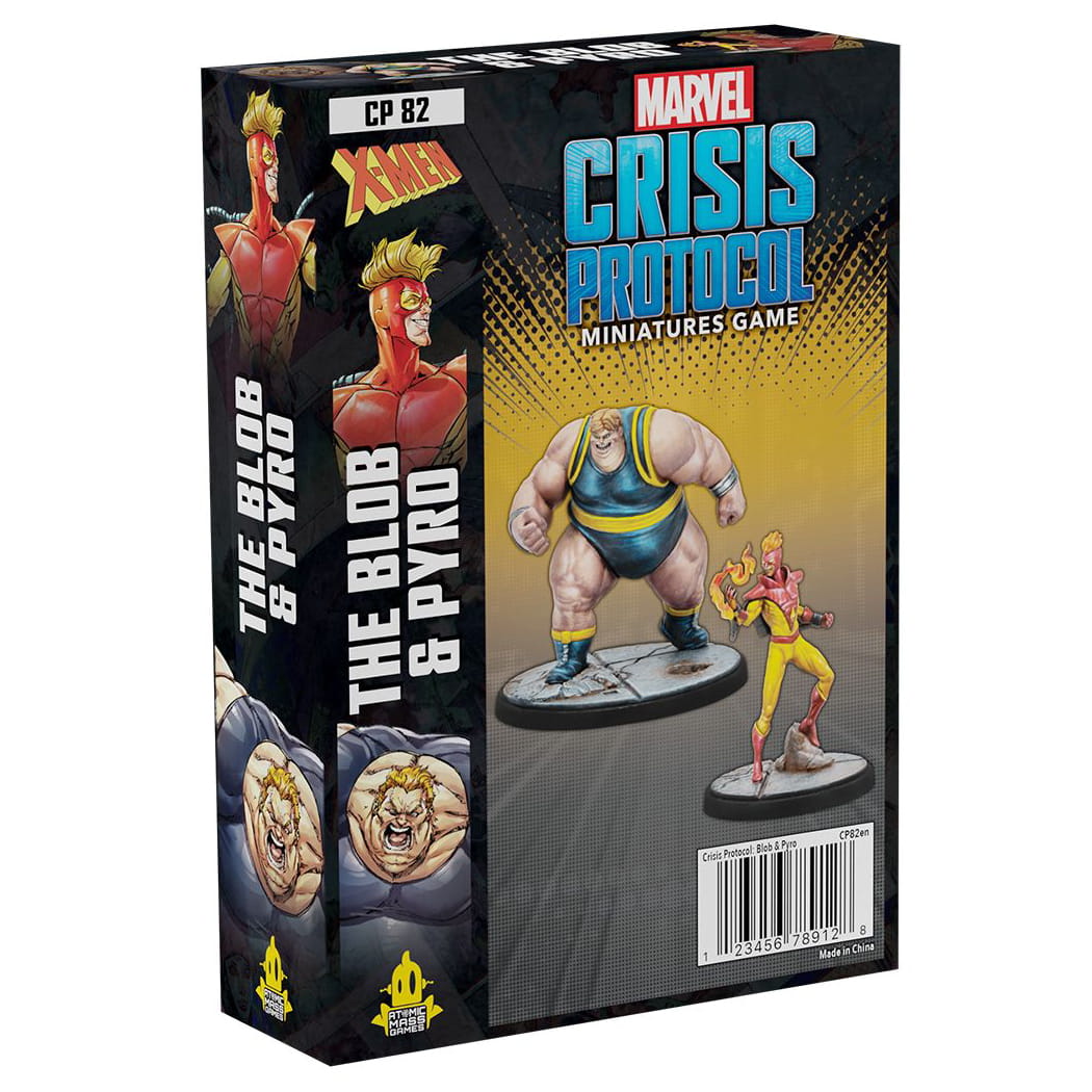 Blob & Pyro figurakészlet, Marvel Crisis Protocol, Atomic Mass Games, 2 ...