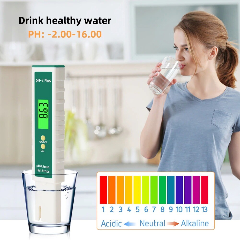 Tester PH digital PLUS, pentru masurarea calitatii apei, cu afisaj LCD ...